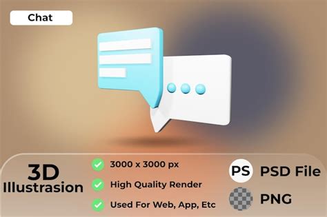 Premium Psd 3d Message Icon Illustration