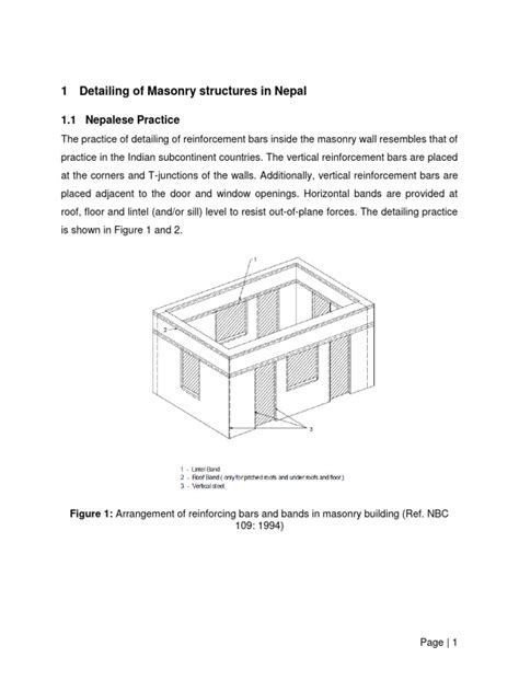 Limit State Method For Masonry As Per Nbc 105 Background Information Mt Mb Pdf Bending