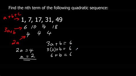 Quadratic Sequences 2 YouTube
