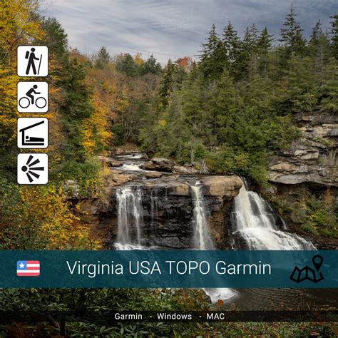 Virginia Topographic Map Usa Garmin Map Shop