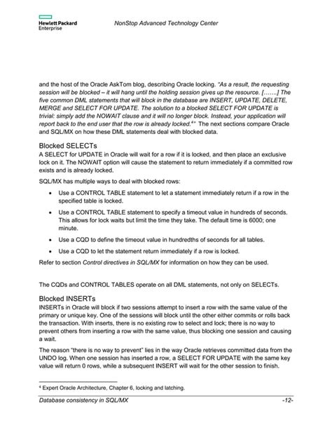 Database Consistency In Nonstop Sqlmx Pdf