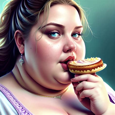 Fat Woman Fat Face Eating By Fettlust Ai On Deviantart