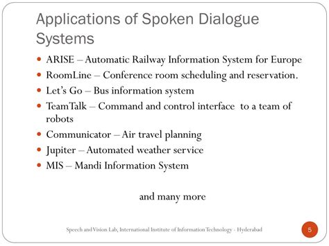 Ppt Spoken Dialogue Systems A Tutorial Powerpoint Presentation Free Download Id 3101596