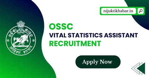 OSSC Vital Statistics Assistant Recruitment Apply Online For Vital Statistics