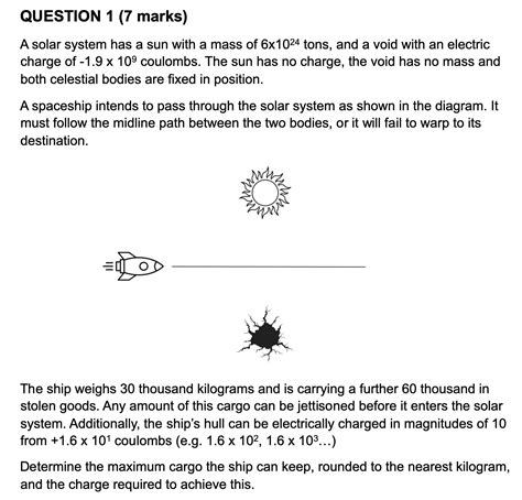 Physics Challenge Question 1 · Project 9995