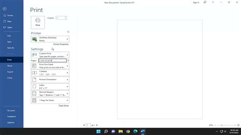 How To Print Only Selected Pages Section Print Odd Even In Word Tutorial Youtube