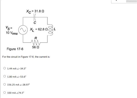 Solved For The Circuit In Figure The Circuit Impedance Chegg