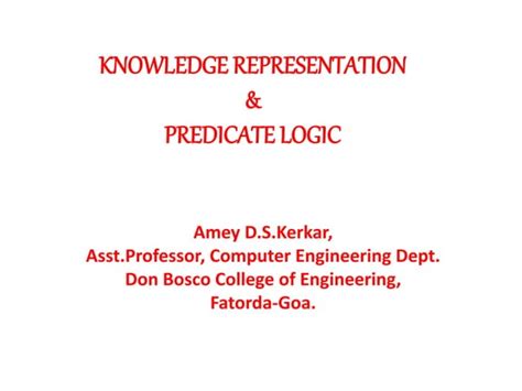 knowledge representation and predicate logic pptx programming