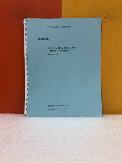 Купить Tektronix 070 8712 01 520a 524a 540a 544a Oscilloscopes Manual Испытательное