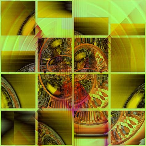 Abstract Generative Art Background Experiment Stock Illustration