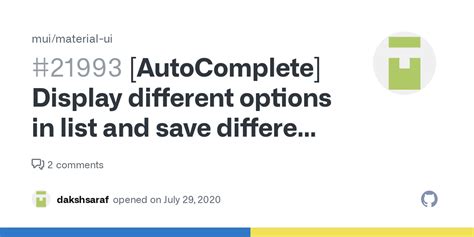 [autocomplete] display different options in list and save different