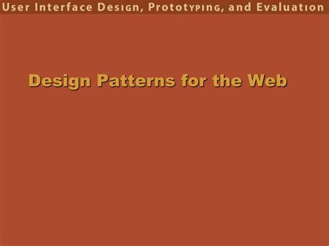 Ppt Design Patterns For The Web Powerpoint Presentation Free Download Id5487838