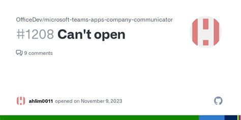 can t open · issue 1208 · officedev microsoft teams apps company communicator · github