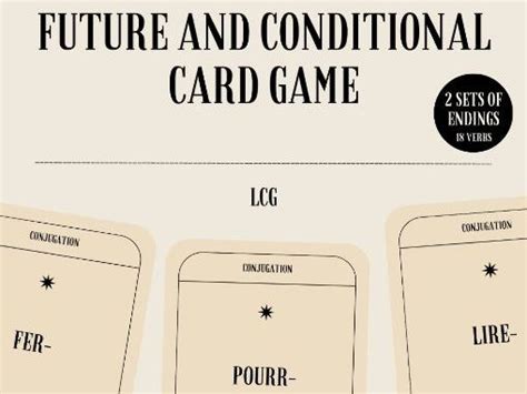 Conditional Or Future Card Game French Teaching Resources