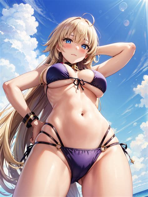 Rule 34 Ai Generated Bangs Blonde Hair Blue Eyes Embarrassed Fate Grand Order Fate Series