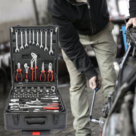 Ebern Designs Portable Multi Layer Tool Kit With Wheels Durable Plastic Design For Home Repairs