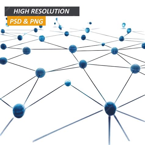 Abstract Blue Network Connection Premium Ai Generated Psd