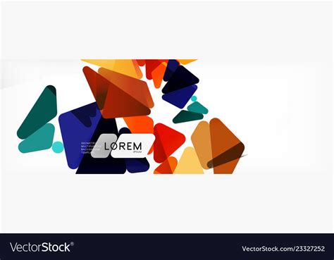 Mosaic Triangular Low Poly Style Abstract Vector Image