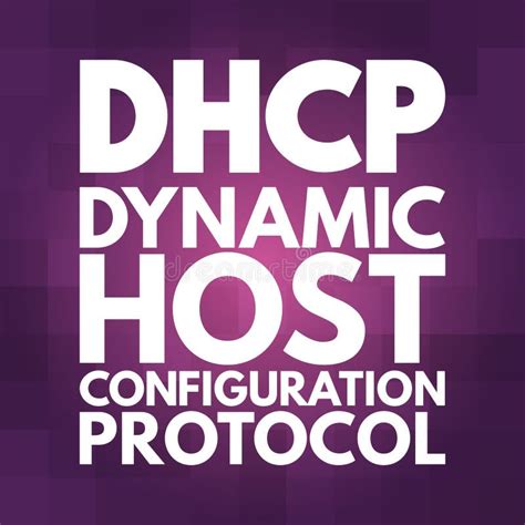 Dhcp Dynamic Host Configuration Protocol Acronym Technology Concept Background Stock