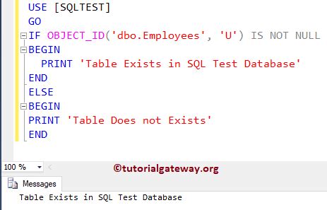 How To Check If A Table Exists In SQL Server