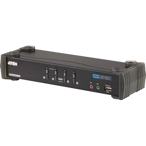 ATEN 4 Port USB DVI Dual Link KVMP Switch With 2 1 CS1784A B H