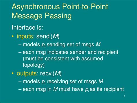 Ppt Asynchronous Point To Point Message Passing Powerpoint