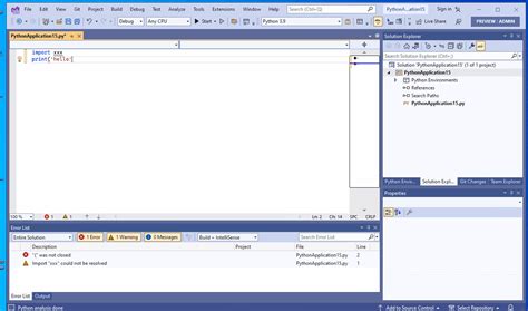 Error List Doesnt Refresh After Creating A New Project · Issue 7534 · Microsoftptvs · Github