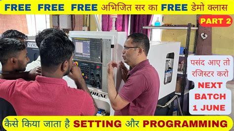 Setting And Programming Part 2 Star Infotech Cnc Training Institute Youtube