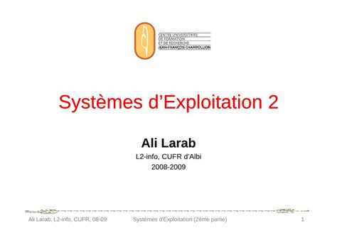 pdf systèmes d exploitation 2 freealilou free frfreealilou free fr cv mcf fichiers mes cours