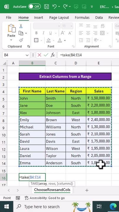 Inteview Question 74 Extract Specific Number Of Rows And Columns From A Data Range Youtube