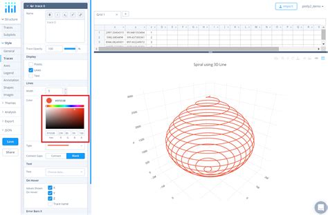 3d line charts
