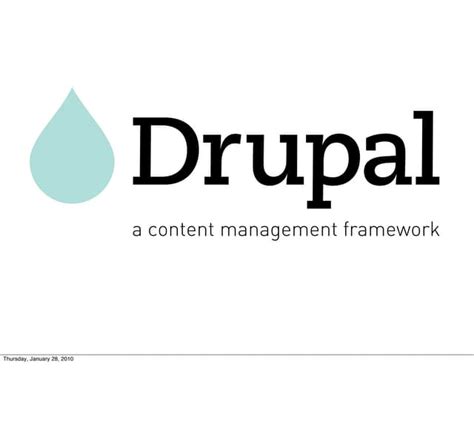 Presentation Drupal Content Management Framework Ppt