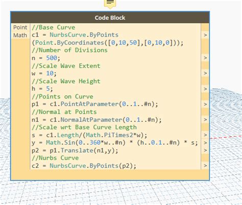 how to get number in front of of code block designscript dynamo