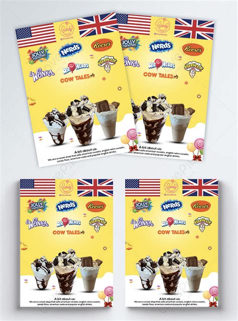 아이스크림 전단지 이미지 사진 450115710 무료 다운로드