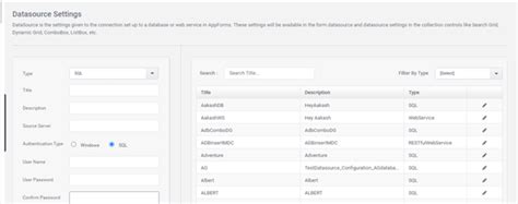 Datasource Settings Claysys Technologies