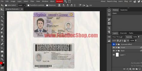 Virginia Drivers License Psd Template V2 Fake Certification