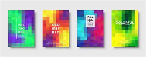 사각형과 다각형 추상적 배경 다채로운 그라데이션 디자인 낮은 폴리 기하학적 사각형 모양 현대 배너 벡터 일러스트레이션 3차원 형태에 대한 스톡 벡터 아트 및 기타 이미지