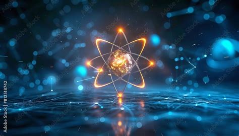 Showcase A Theoretical Model Of An Atom With A Nucleus At Its Center Surrounded By Electron