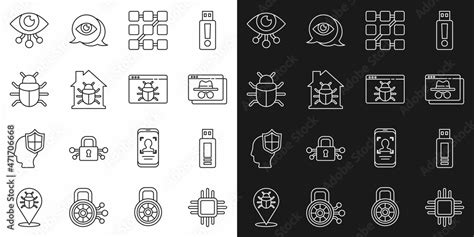 Set Line Processor With Microcircuits Cpu Usb Flash Drive Browser