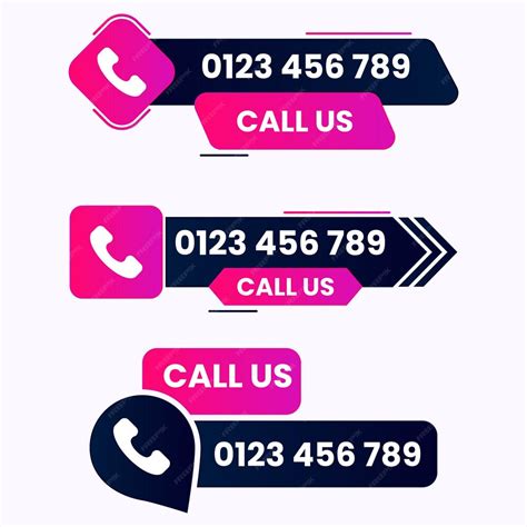 Premium Vector Call Us Button Set