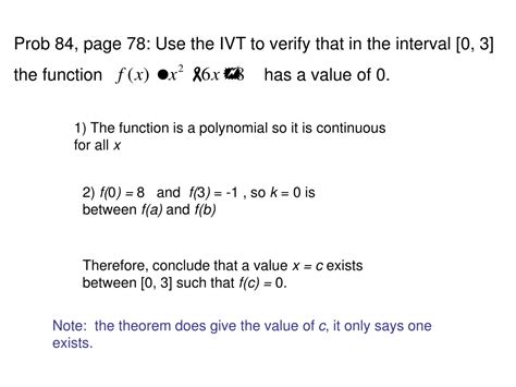 Ppt Intermediate Value Theorem And Its Application Powerpoint