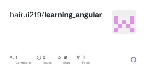 GitHub Hairui219 Learning Angular