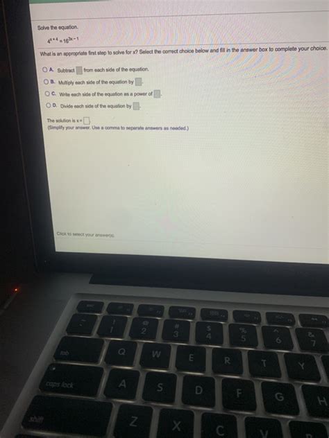 Solved Solve The Equation What Is An Appropriate First Step Chegg Com