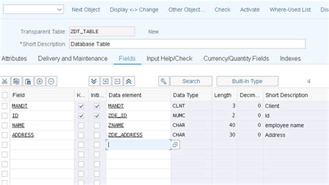 Database Table Sap Abap On Hana