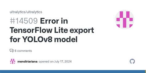 Error In Tensorflow Lite Export For Yolov8 Model · Issue 14509 · Ultralyticsultralytics · Github