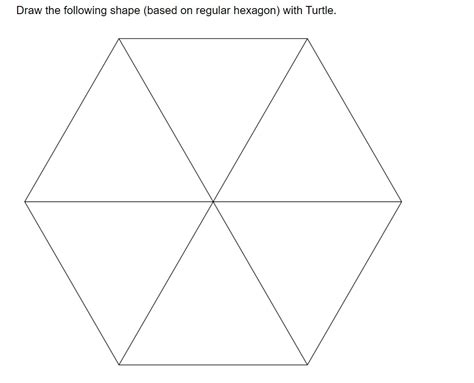 Solved Draw The Following Shape Based On Regular Hexagon Chegg