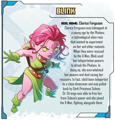 Blink A Clarice Ferguson Marvel Characters Art X Men Marvel