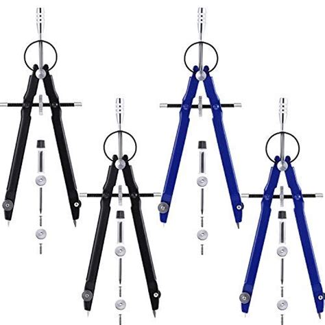 Sumind 4 Sets Geometry Compass Metal Bow Compass Math Drafting