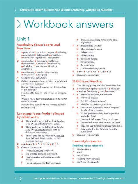 Igcse Esl 6ed Tr Wb Answers Pdf