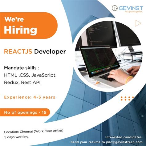 Swathi Dayalan On Linkedin Hiring Reactjsjobs Reactjsdevelopers